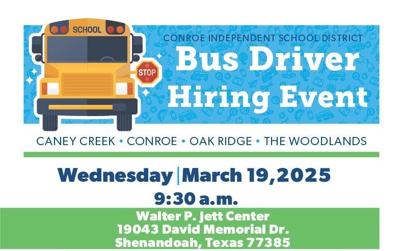 Conroe ISD Hosts Bus Driver Hiring Information Session
