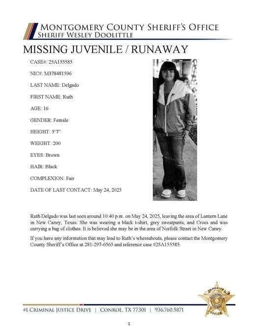 Urgent Search Underway for Missing Teen, Ruth Delgado