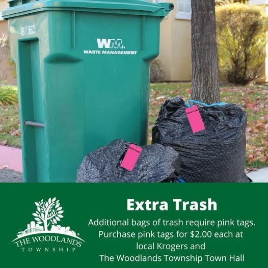 Overflowing Trash? Pink Tags Ensure Easy Disposal!